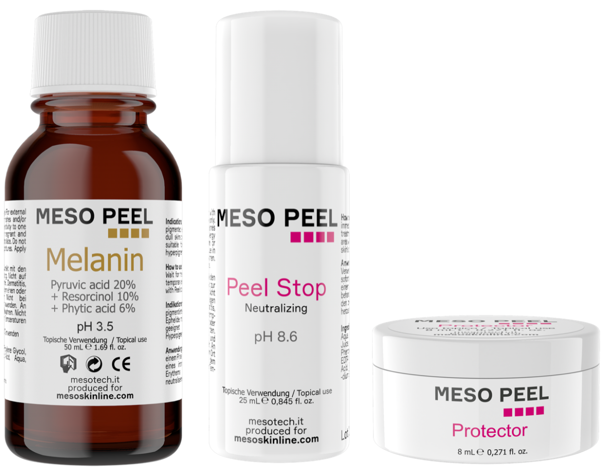 MESO PEEL MELANIN - Acne and Melanin Peel Kit - UK MESO Skinline